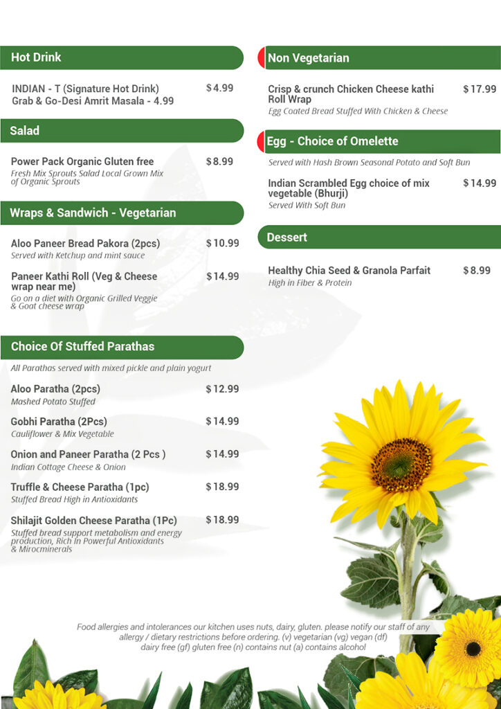 Breakfast Menu – Desi Meal Time